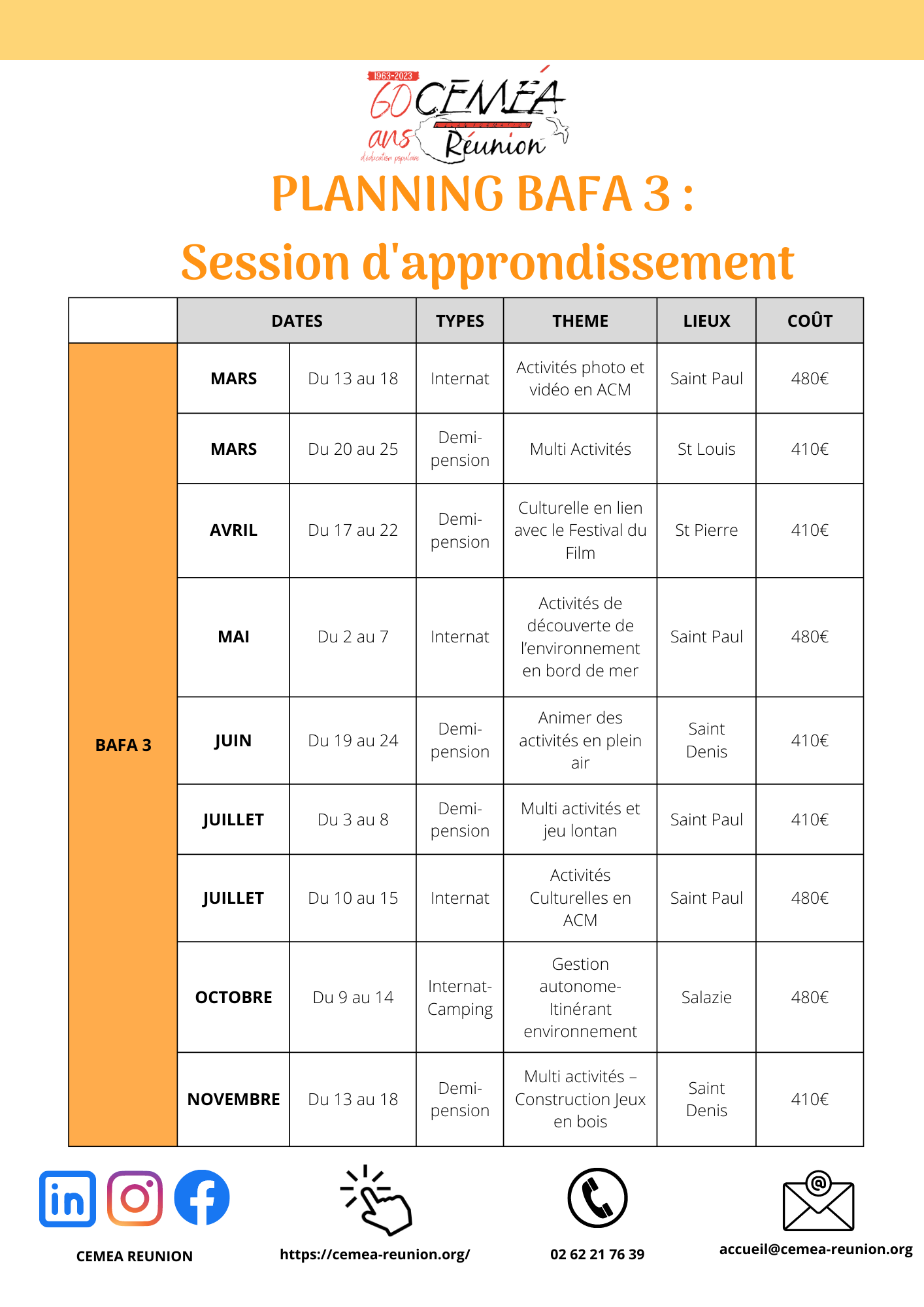 CEMEA REUNION – L'élan formation